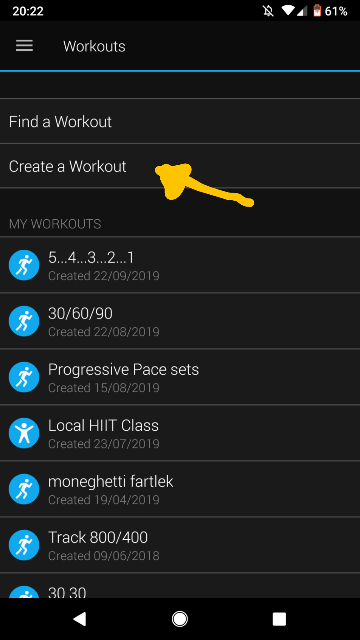 Programming a workout on Garmin - Witham Running Club